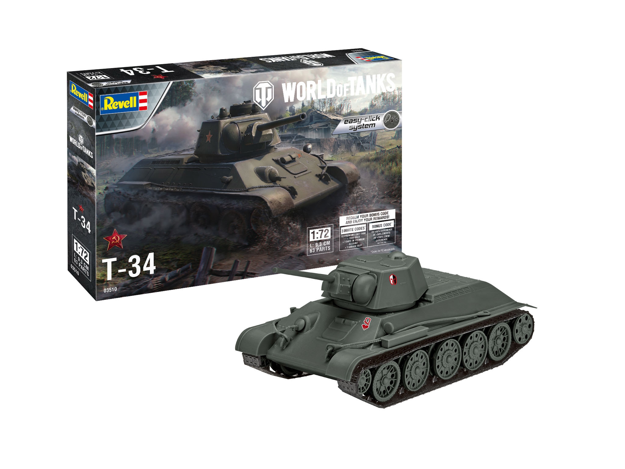 03510 Easy-click System World of Tanks T-34 - Revell - 03510 - De ...