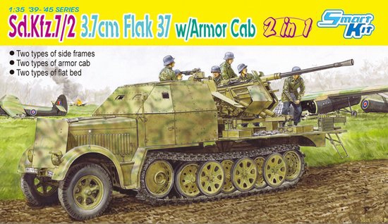Dragon 6542 Sd.Kfz. 7/2 3,7cm FLAK 37 with Heavy Hardware Halftracks ...