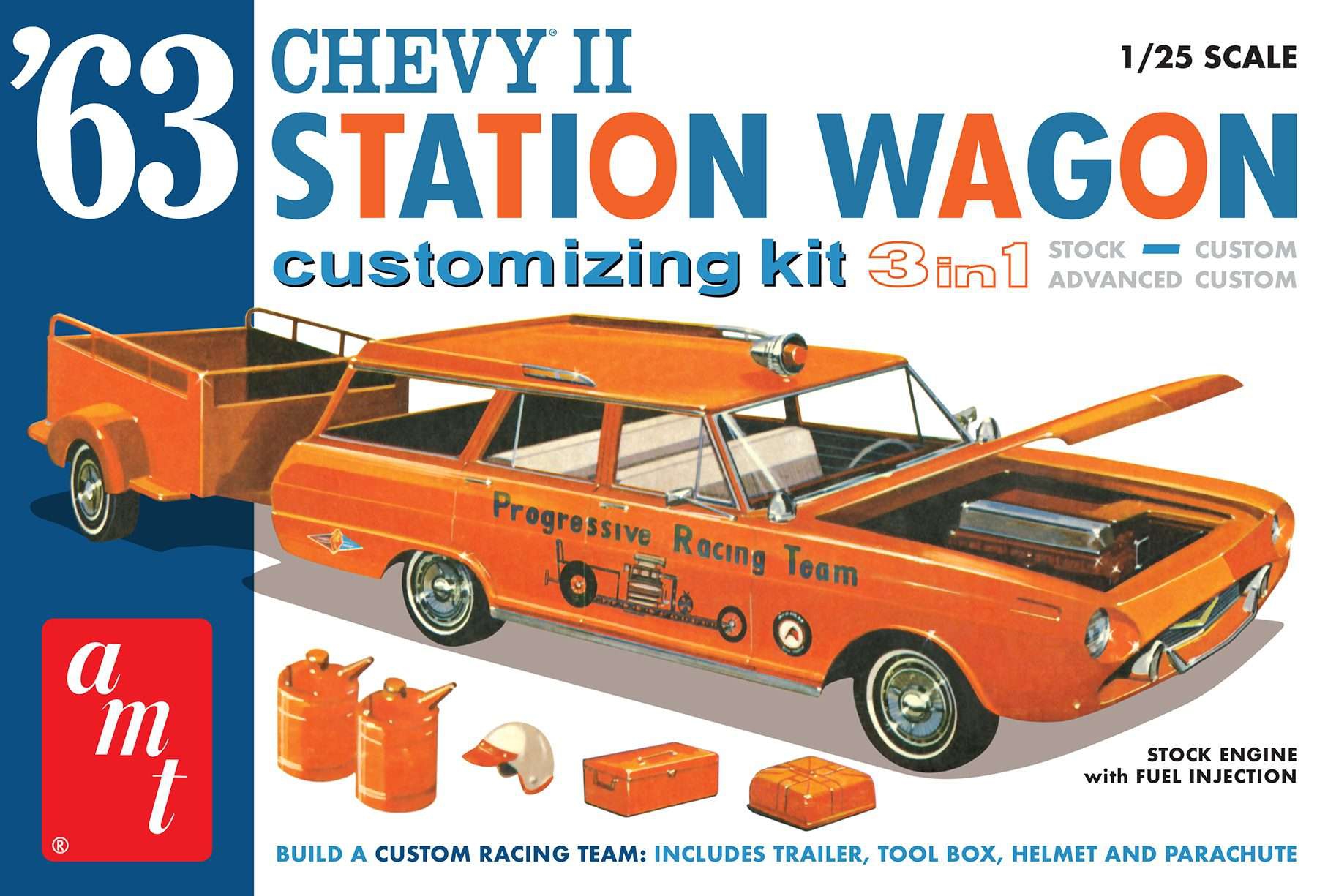 1201 AMT Chevy II Station Wagon with Trailer 1963 - AMT - 1201 - De ...